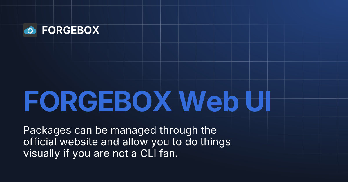 FORGEBOX Web UI | FORGEBOX